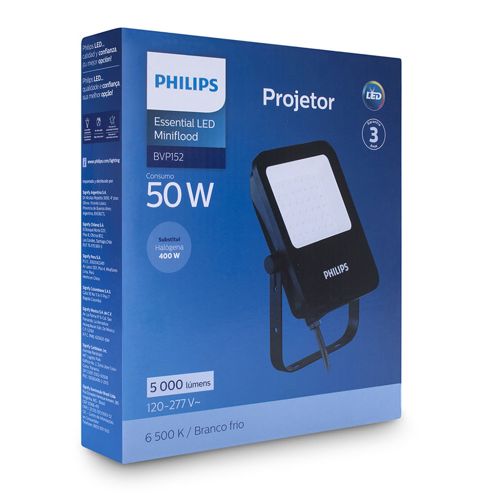 Refletor Led Philips IP65 bivolt Branca Fria - 10W | Philips Iluminação ...