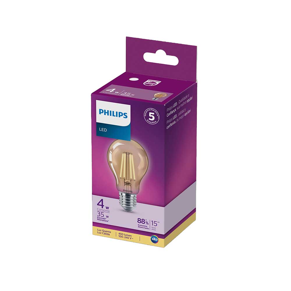 Lâmpada Led Philips Filamento 2500K bivolt | | Philips Iluminação ...